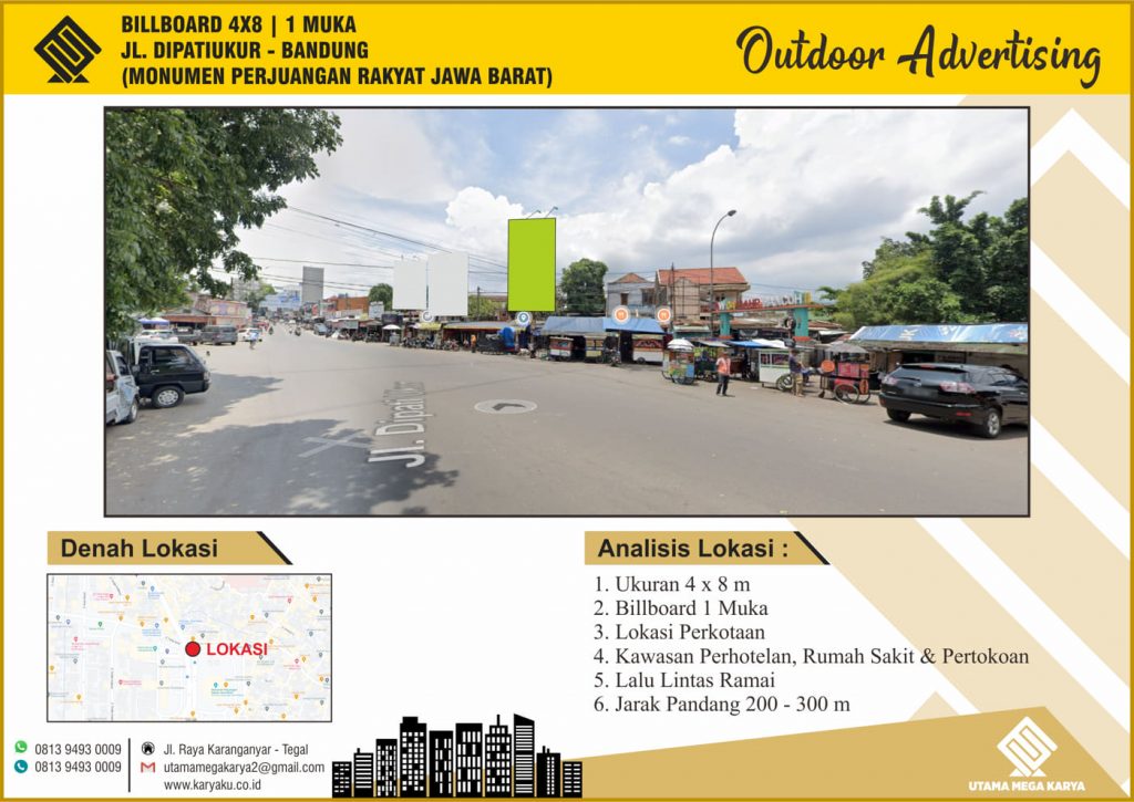 Sewa Titik Billboard dan Baliho di Bandung, Jl. Dipatiukur - Bandung ...