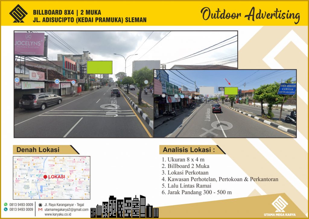 Sewa Titik Billboard dan Baliho di Sleman, Jl. Adisucipto (Kedai ...