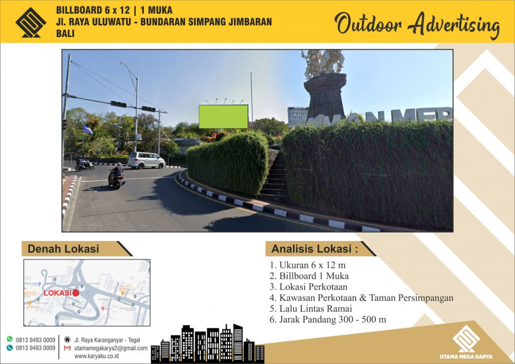 Sewa Titik Billboard dan Baliho di Bali, Jl. Raya Uluwatu – Bundaran ...
